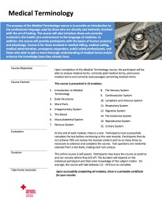 Medical Terminology – Life Skills First Aid