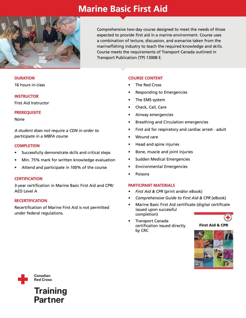 Marine Basic First Aid – Life Skills First Aid